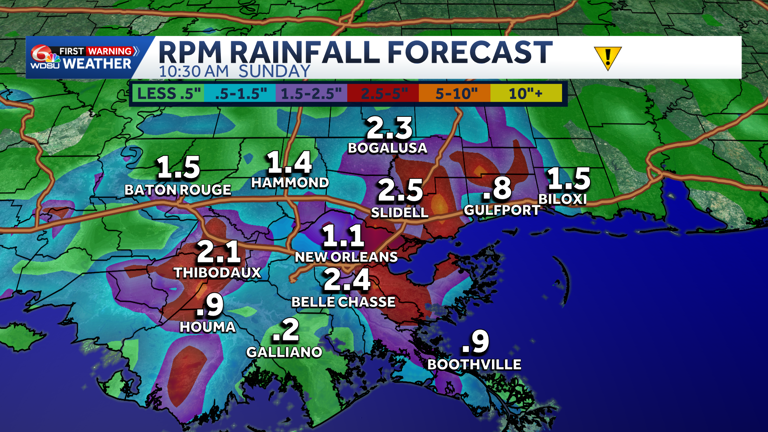 Southeast Louisiana flood risk Friday and Saturday as Gulf disturbance ...