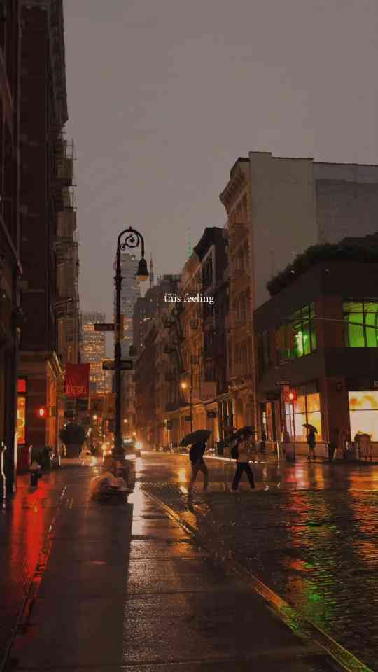 Rainy walk through New York City