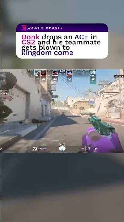 Donk's insane CS2 ace after teammate's explosion!