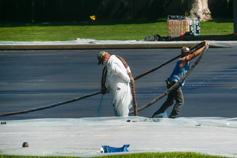 Water begins refilling Reflecting Pool after Trump's renovation to ...