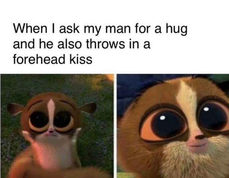 A giant heart-shaped box stuffed with couple memes instead of chocolates