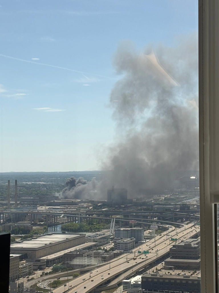 Three-alarm fire sends smoke billowing over Milwaukee