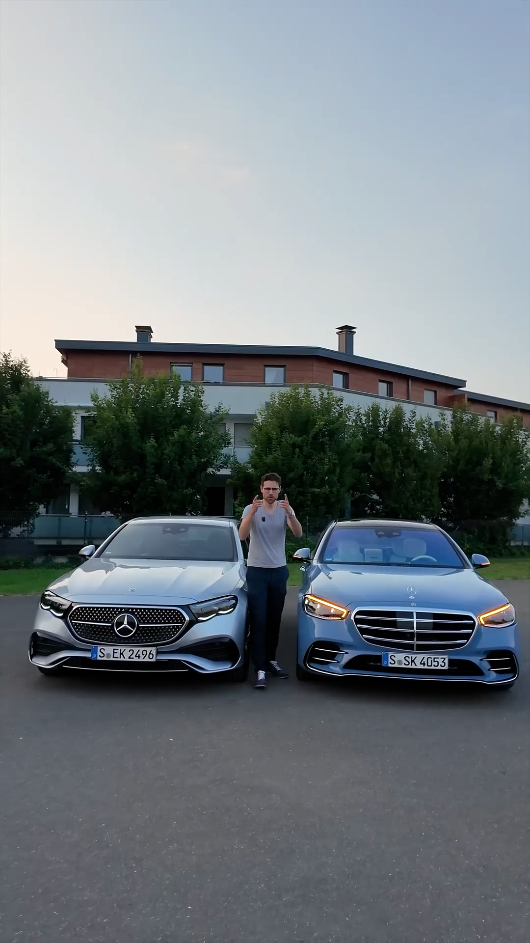 How do these two Mercedes look when placed side by side?