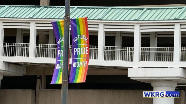 Mobile celebrates Pride Month with flag display