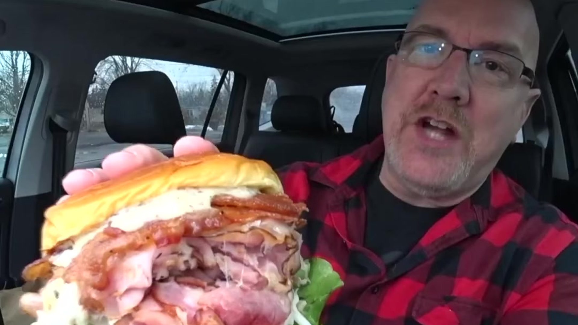 Half-pound burger at a local eatery
