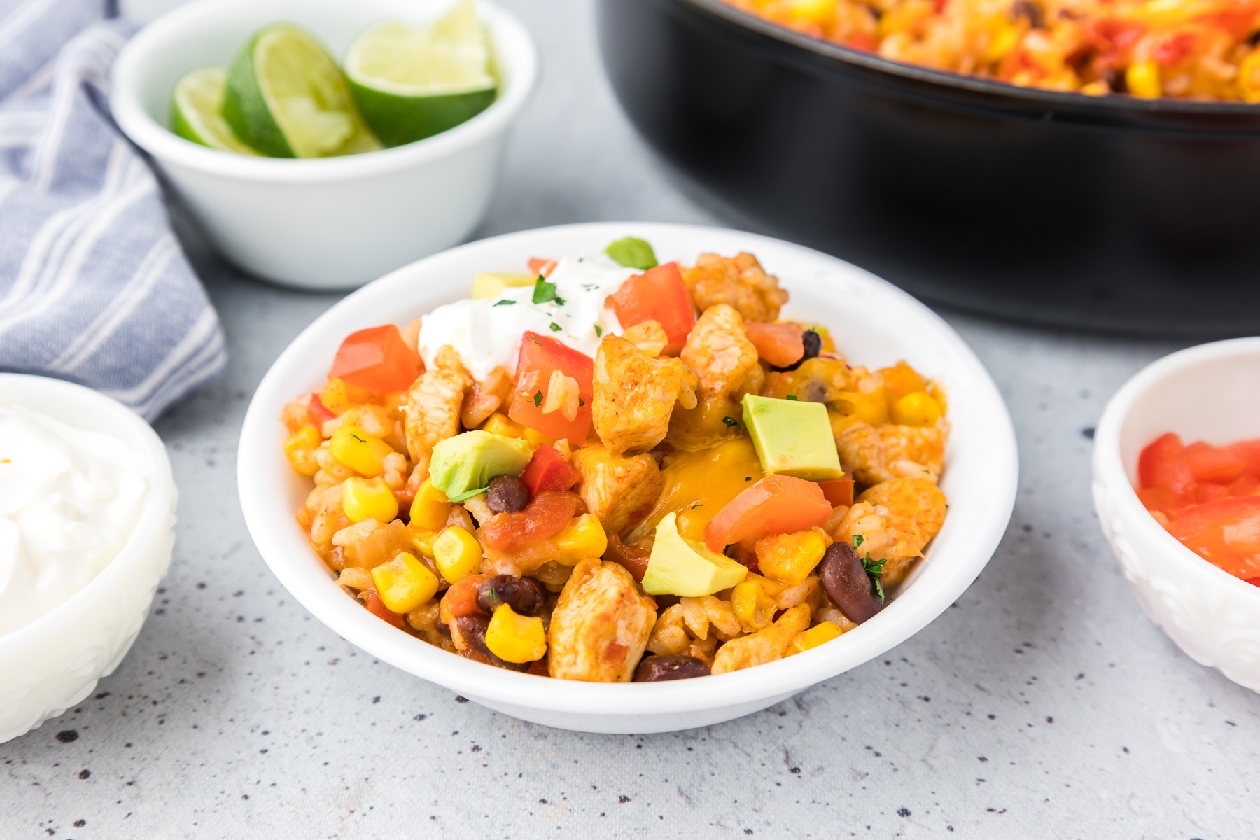 Cheesy Mexican chicken and rice