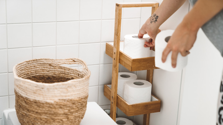 Not baskets: A Wayfair solution for extra toilet paper storage that ...