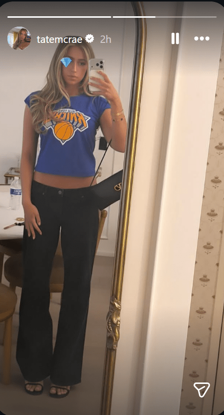 Tate McRae is catching Knicks fever with post-Game 1 celebration photos
