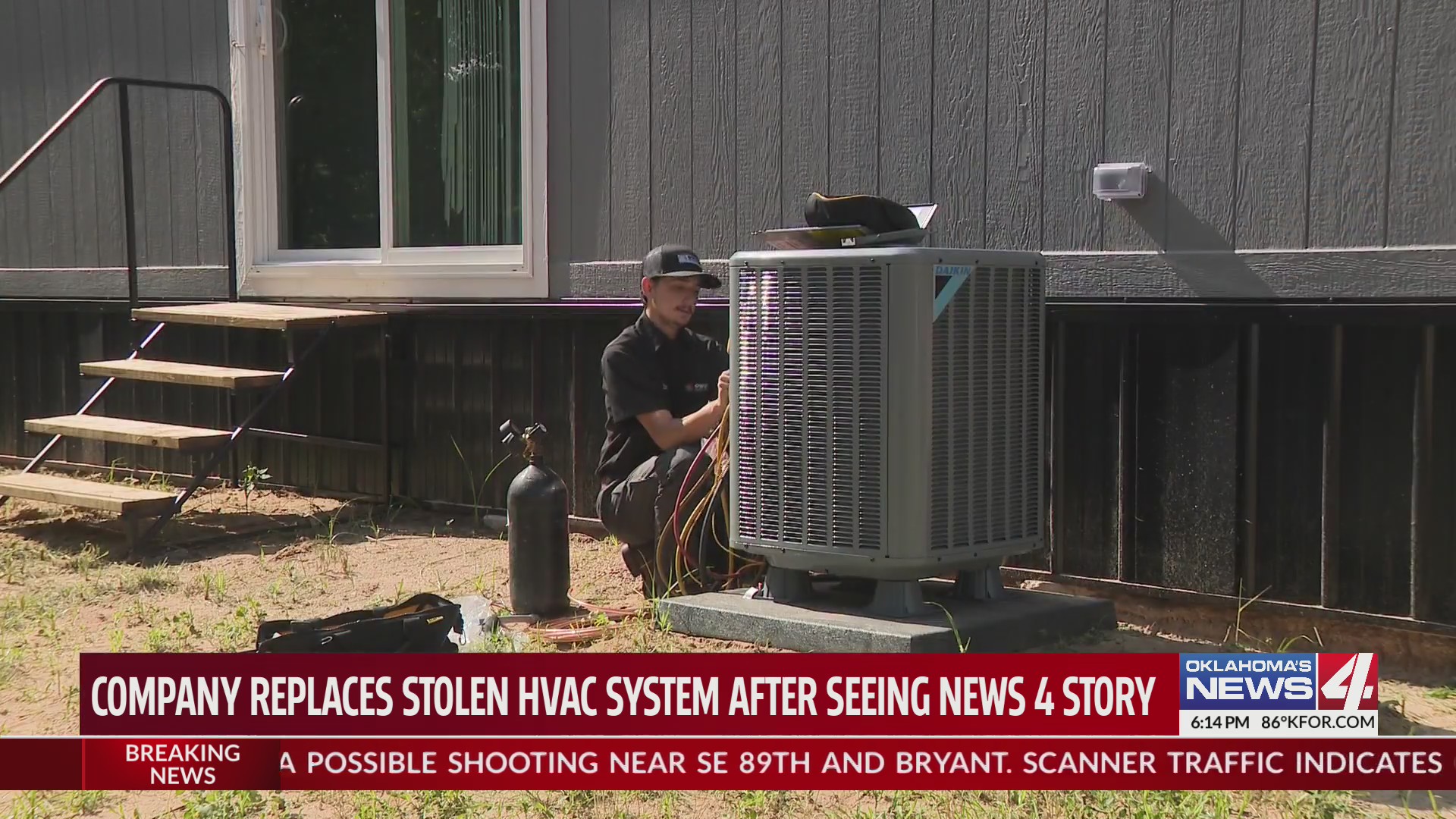 Company replaces stolen HVAC system after seeing News 4 story