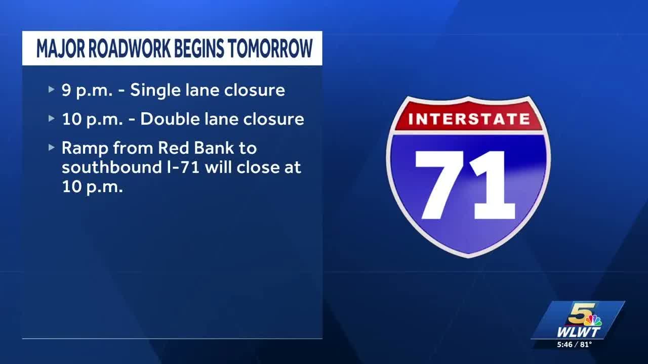 I-71 south weekend lane closures due to bridge work