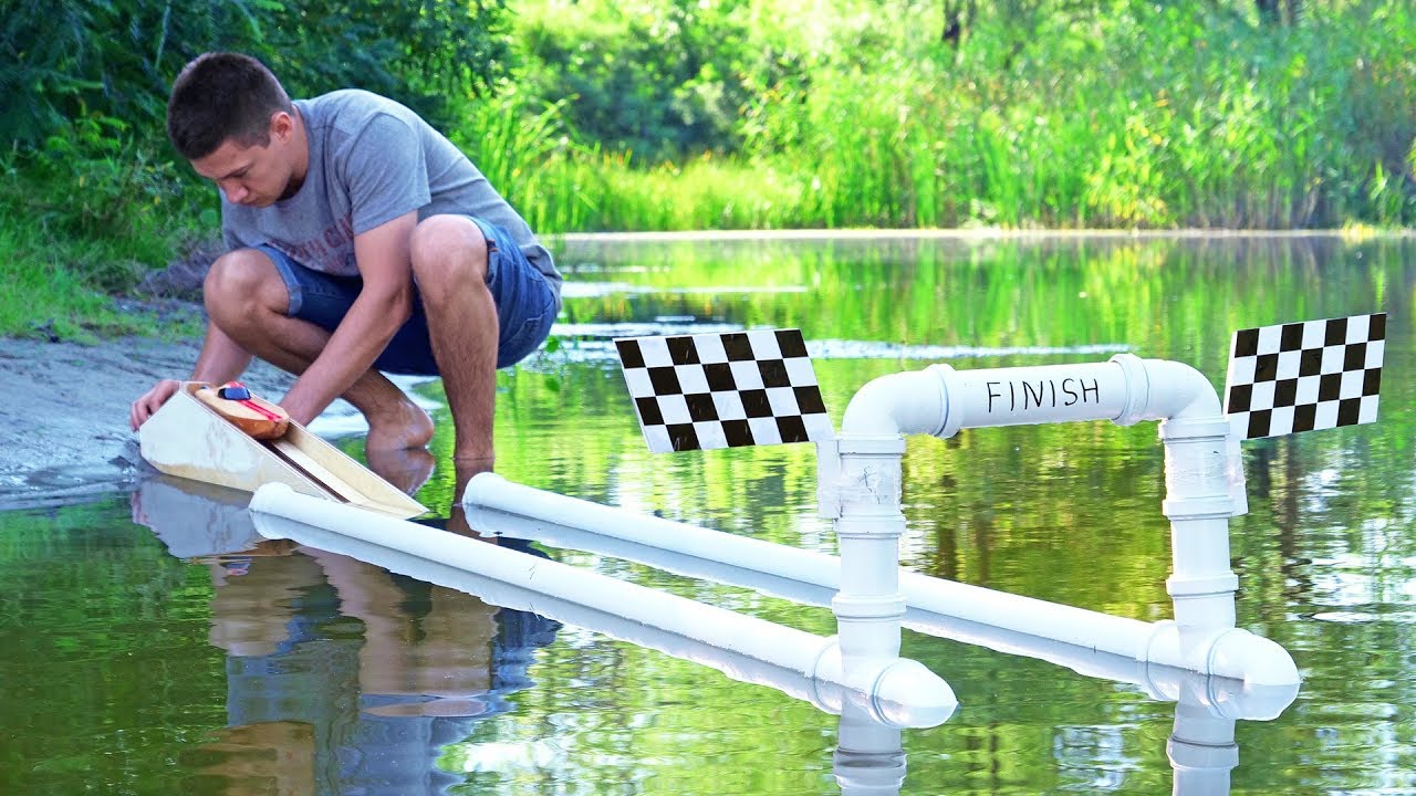 How to Make Drag Racing Boat Powered By CO2 Cartridge