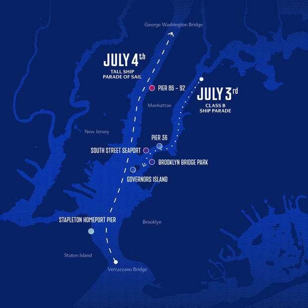 Dozens of ships from over 20 countries sailing to NYC for America's ...
