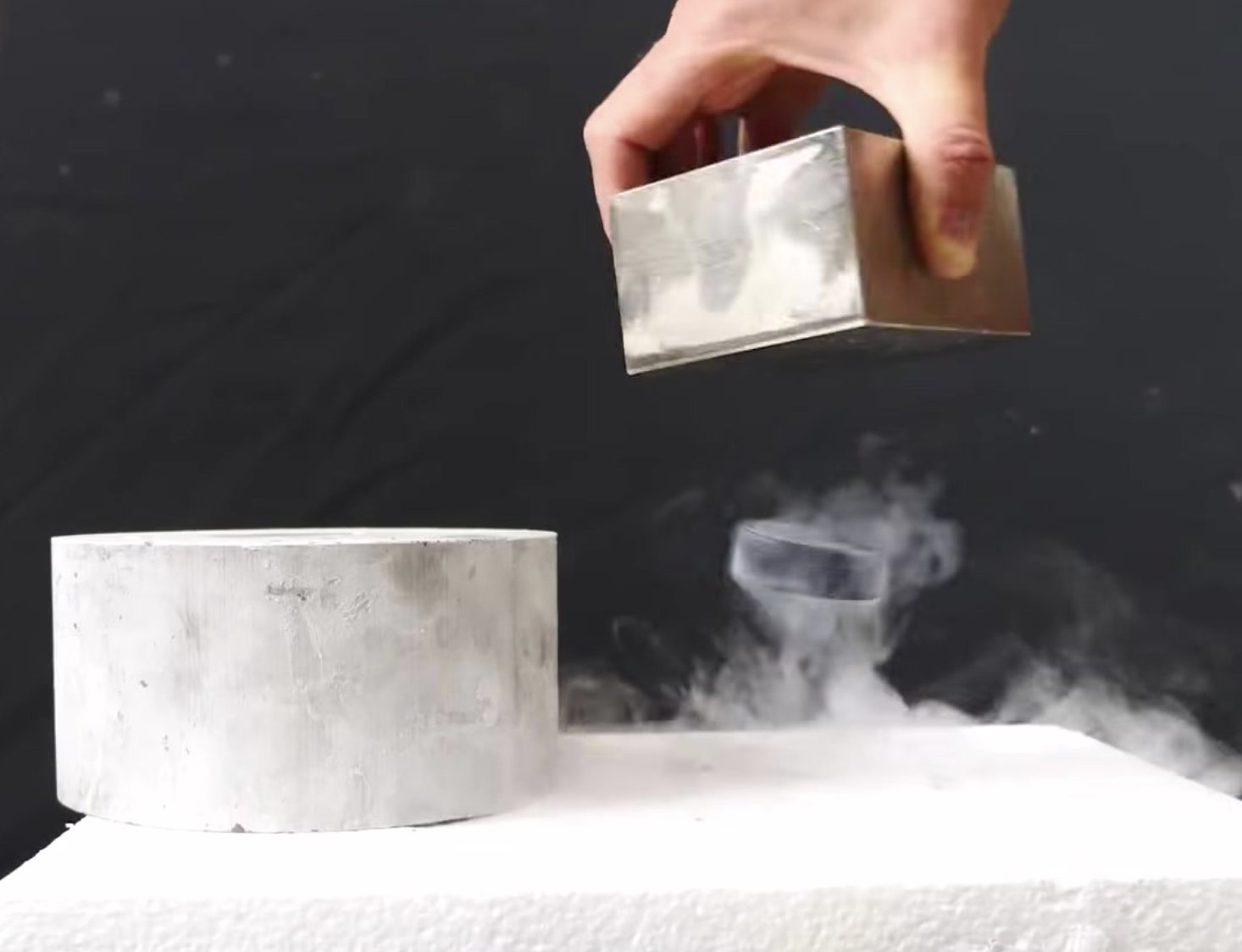 What happens when a magnet meets frozen aluminum?