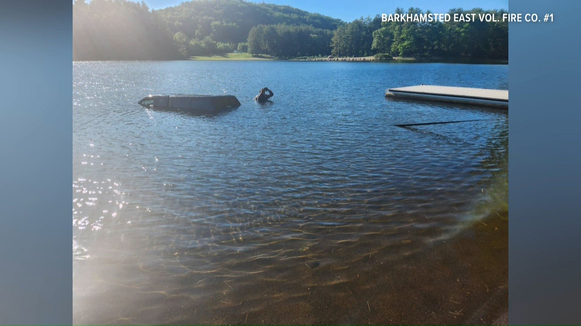 Man dies after vehicle found submerged in Connecticut lake