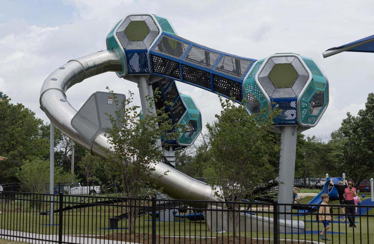 New 30-feet tall slide in renovated Derby park sparks concerns. Here's why