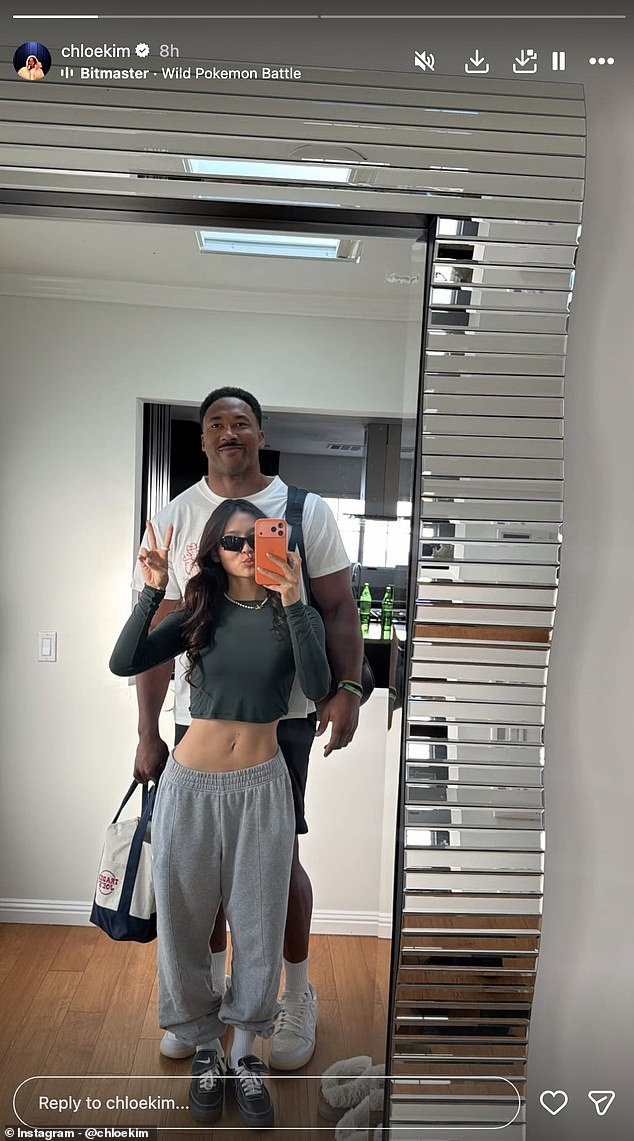 NFL star Myles Garrett beams alongside Olympic girlfriend Chloe Kim in ...