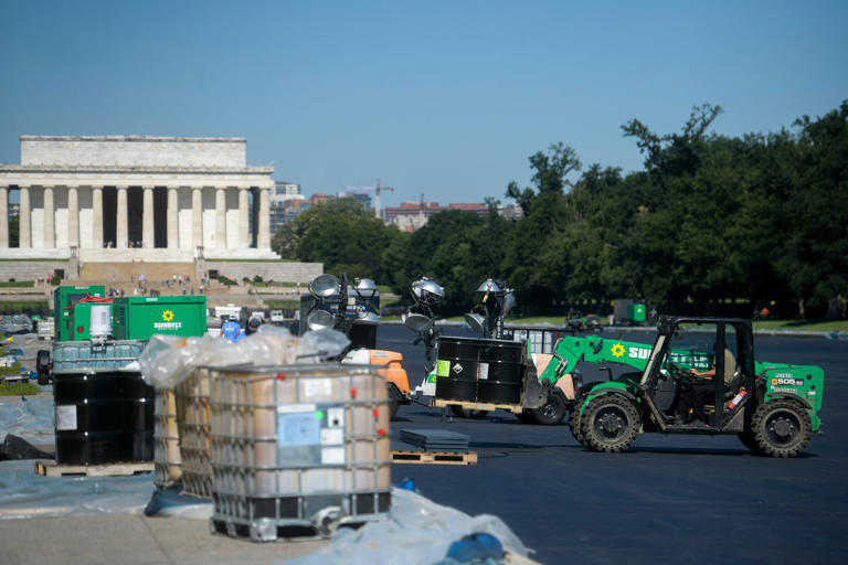 Water begins refilling Reflecting Pool after Trump's renovation to ...