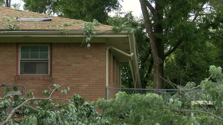 Storms snap tree limbs in Sumner County, causing roof damage