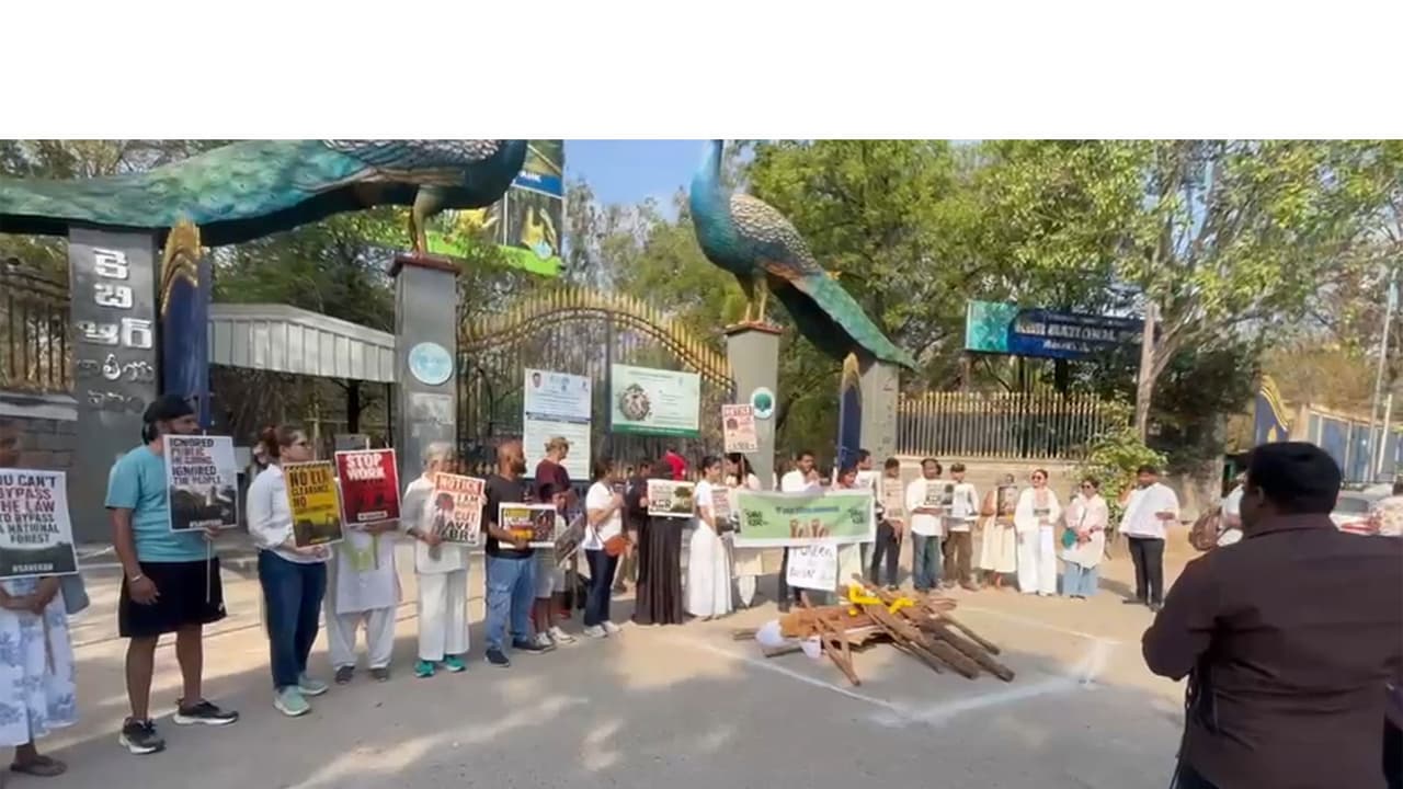 SC stays tree felling; citizens protest at KBR Park in Hyderabad