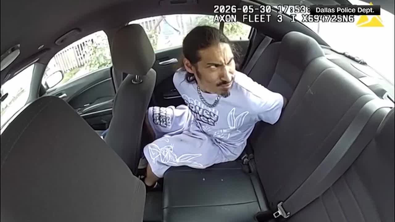 Watch: Man in custody steals Dallas Police patrol unit during traffic stop