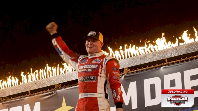 Bobby Pierce reacts after $30,000 win in Thursday's Eldora prelim