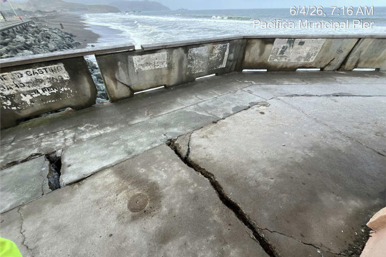 Pacifica Pier closes, cafe likely to be demolished due to giant crack ...