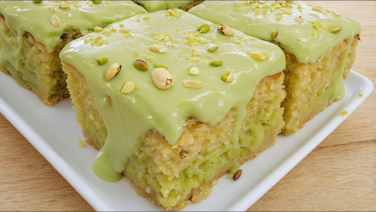 Easy pistachio cake recipe with amazing flavor