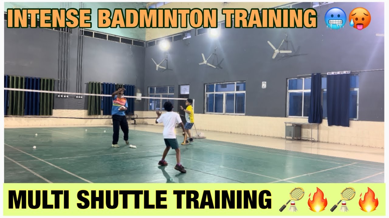 Intense badminton multishuttle training for speed and endurance