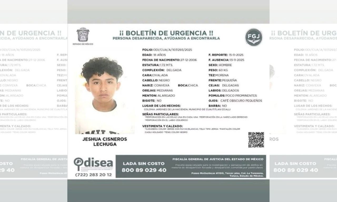 Alpura se posiciona en el caso de Jeshua Cisneros, desaparecido en ...