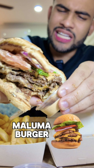 Probando la hamburguesa de Maluma experiencia ASMR