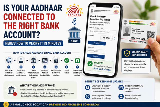 Is your Aadhaar connected to the right bank account? Here's how to ...