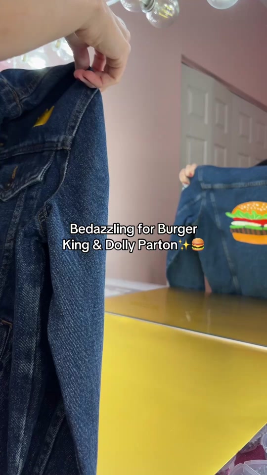Stunning bedazzled jacket collaboration: Burger King x Dolly