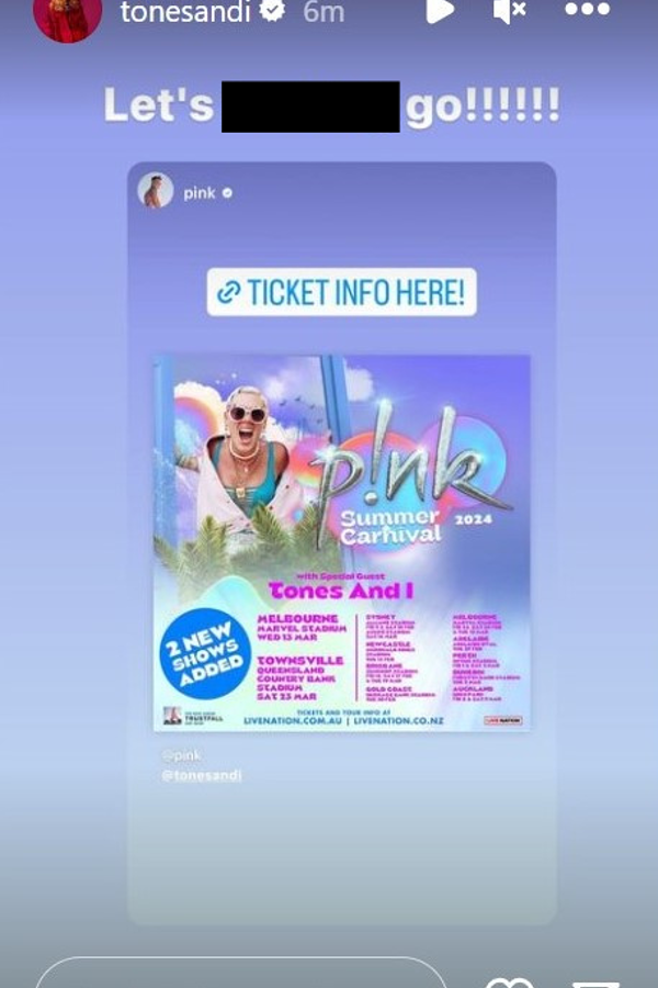 Pink announces huge update to her Australian Summer Carnival tour