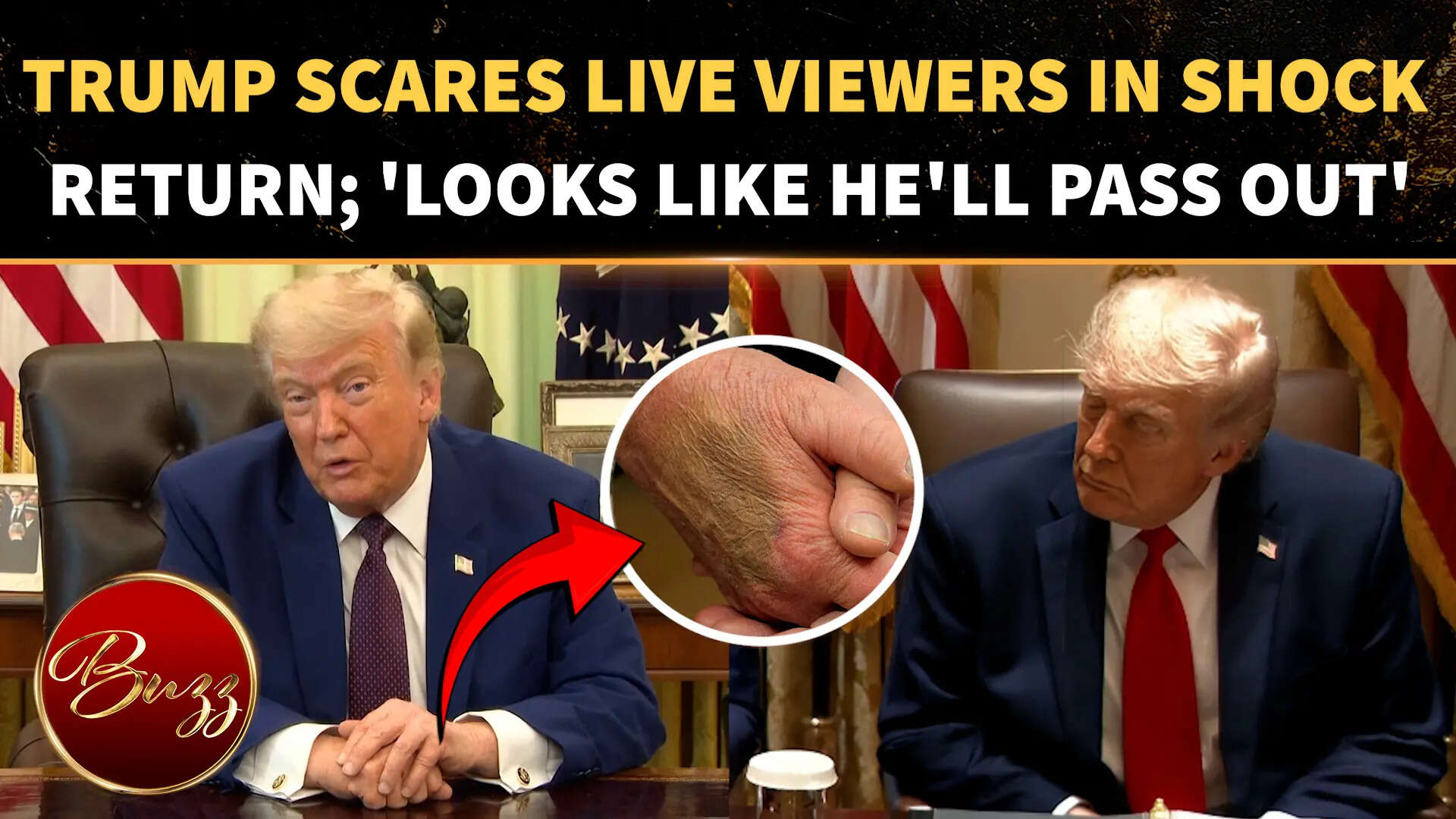 Trump's first appearance after week away triggers huge scare; 'Is he ...