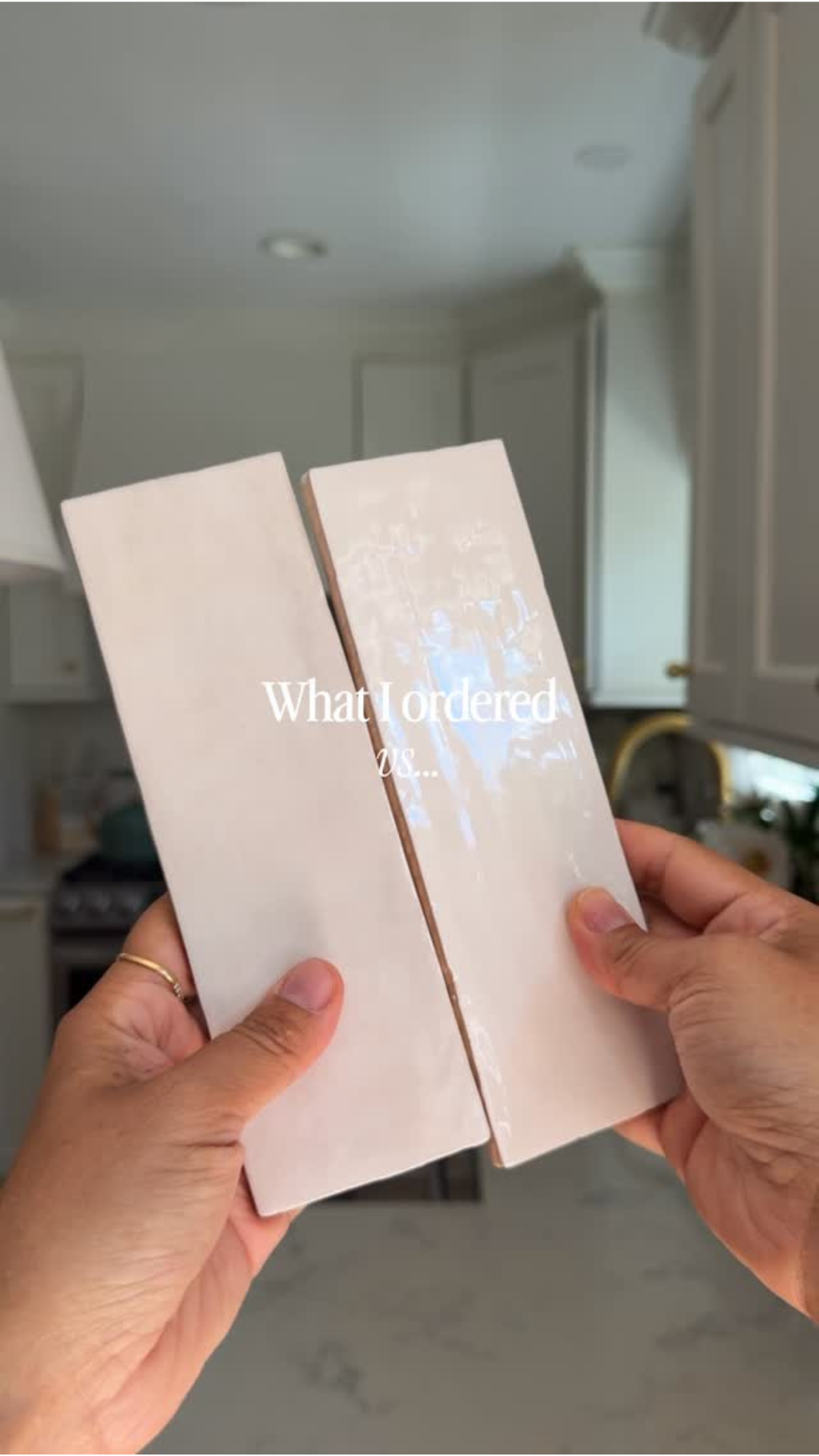 What I ordered vs how it turned out (zellige-style kitchen tiles)