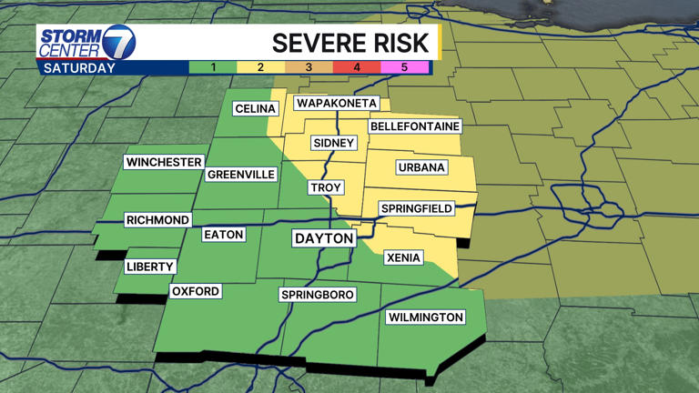 Strong to severe storms possible Saturday