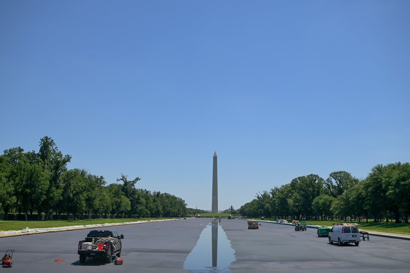 Water begins refilling Reflecting Pool after Trump's renovation to ...