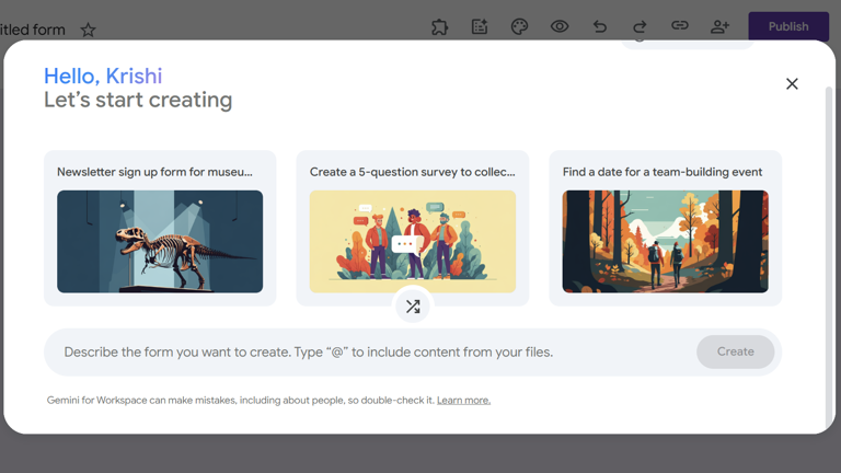 I used Gemini in Google Forms to auto-build a survey and analyze ...