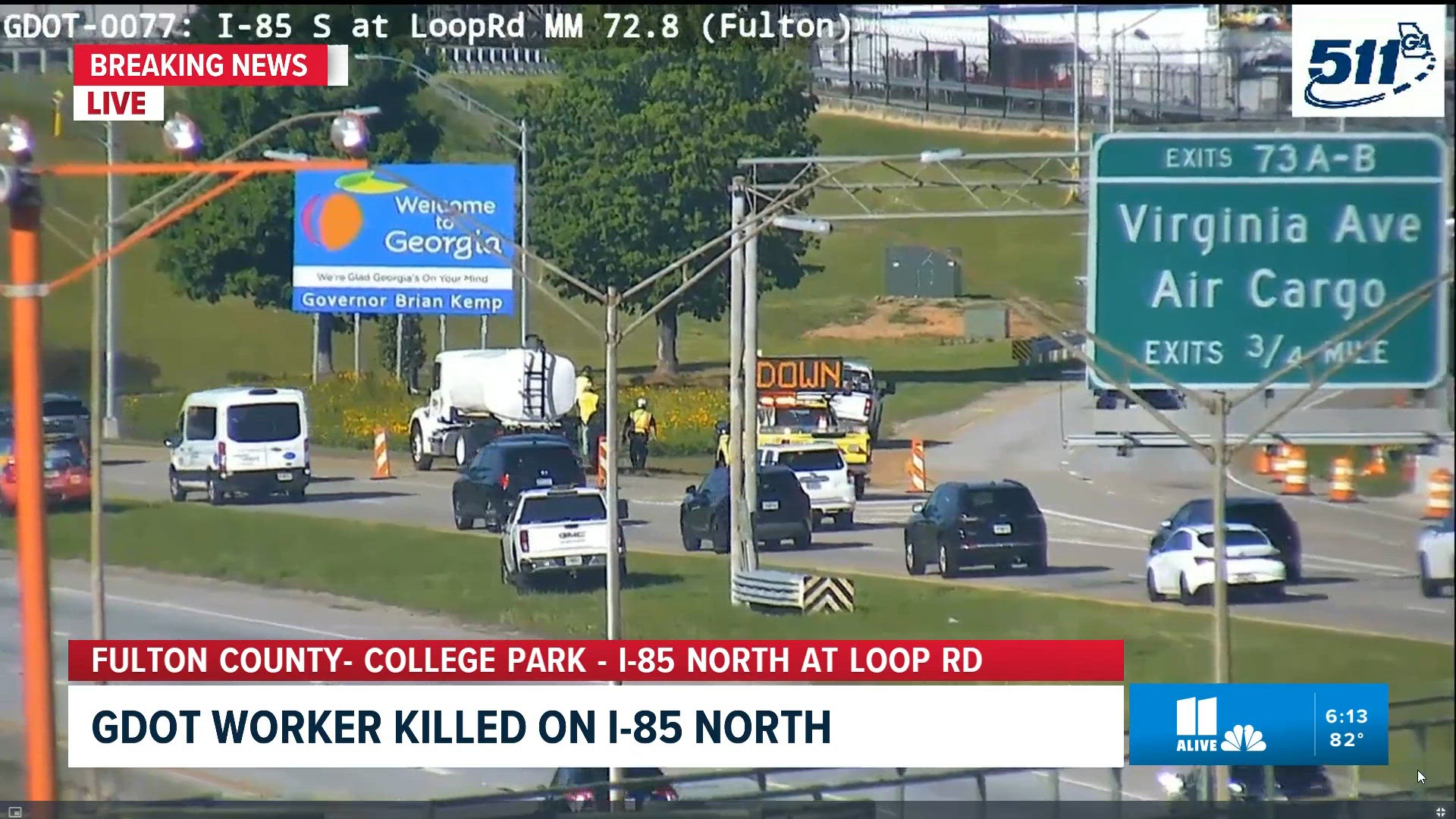 1 GDOT worker killed, 1 hurt after incident on I85 north near Atlanta ...
