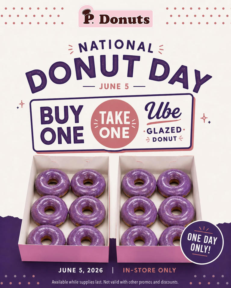 P100 JCO box, P12 Krispy Kreme half-dozen, and other donut day 2026 ...