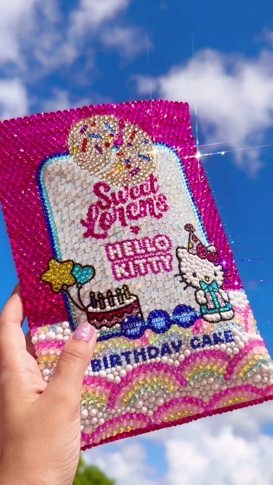 Hello Kitty inspired bedazzled cookies with Sweet Loren’s