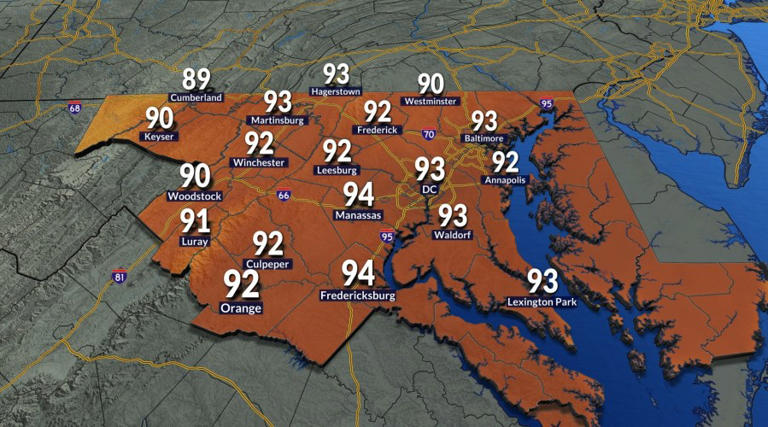 Hot & humid heading into the work week