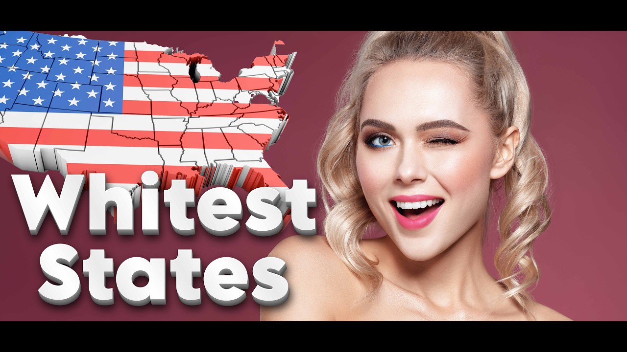 10 whitest states in the US
