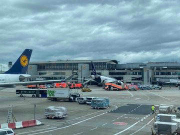 Several injured after plane’s nose gear collapses at Germany airport