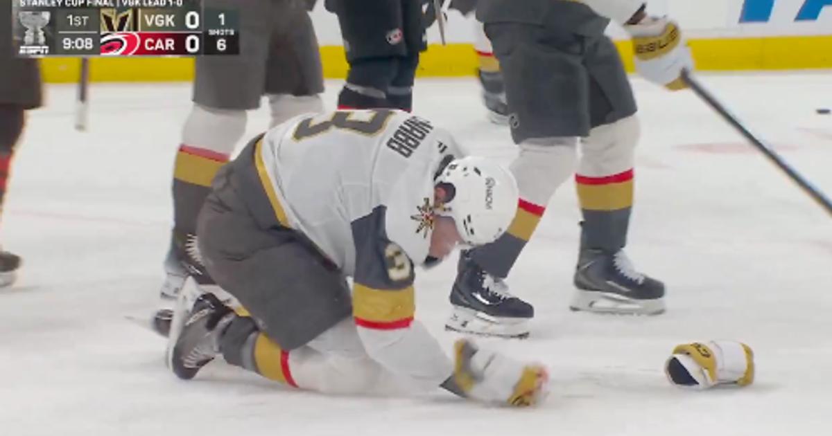 Scary moment after Brayden McNabb takes a slap shot to the face