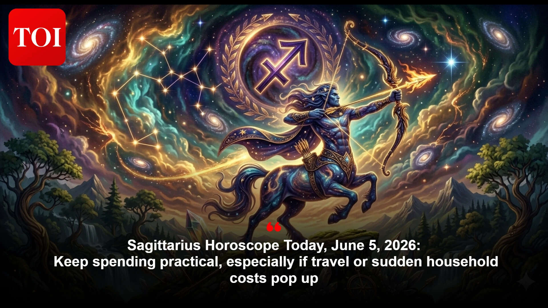 Sagittarius horoscope today, June 5, 2026: Keep spending practical ...