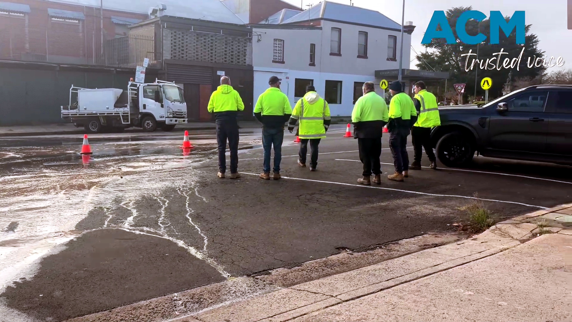 Burst water pipe