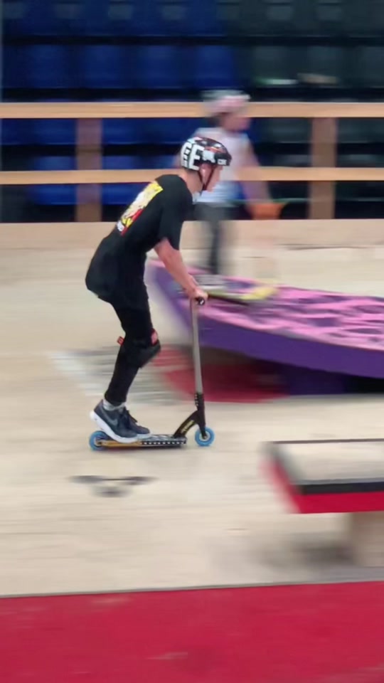 Scooter rider takes on the hardest trick yet