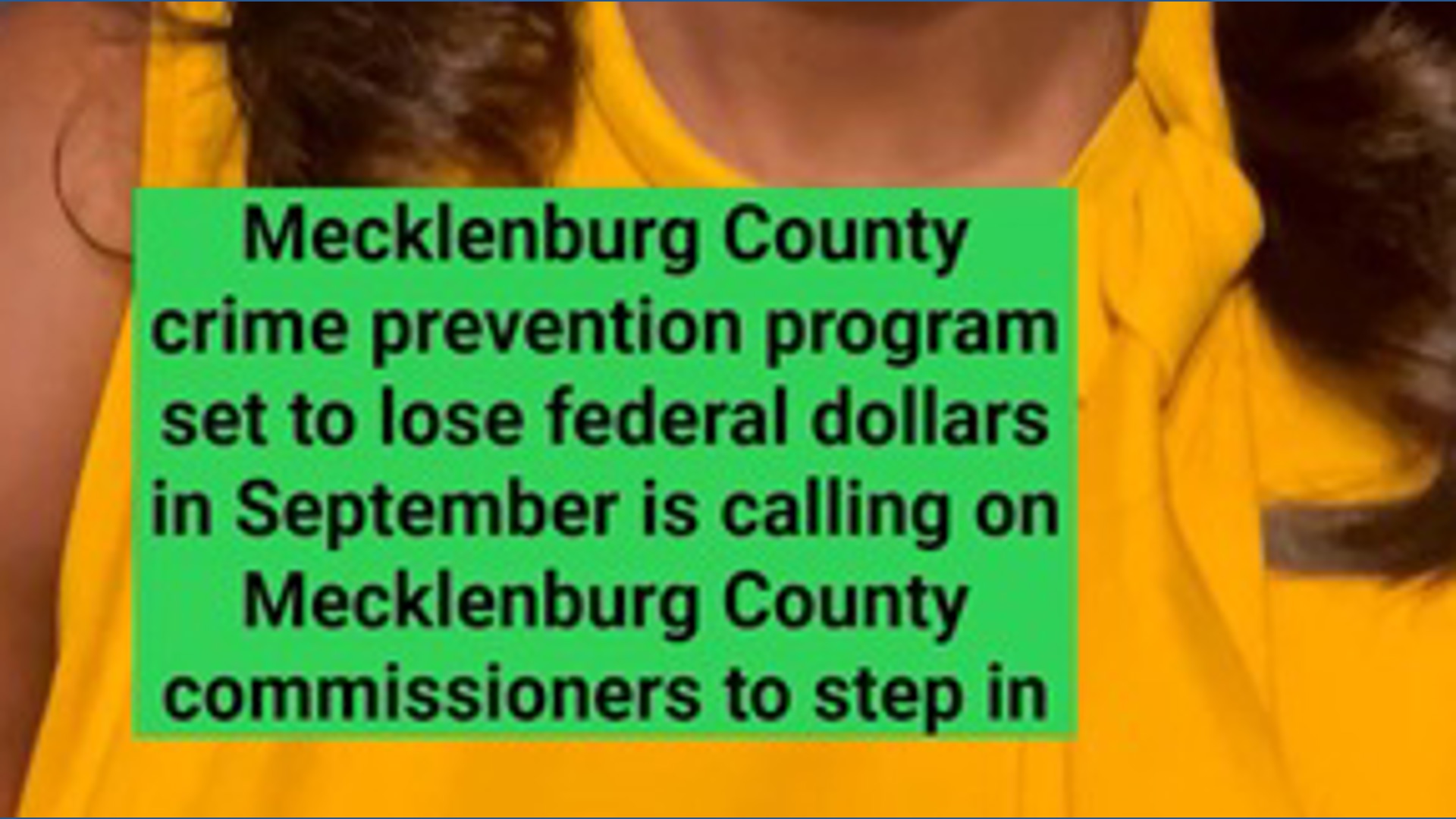 Mecklenburg County crime prevention program set to lose federal dollars