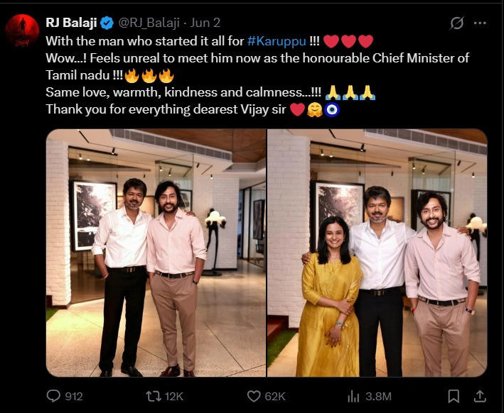 Amid RJ Balaji's Karuppu row, actor Suriya shares cryptic note on kindness